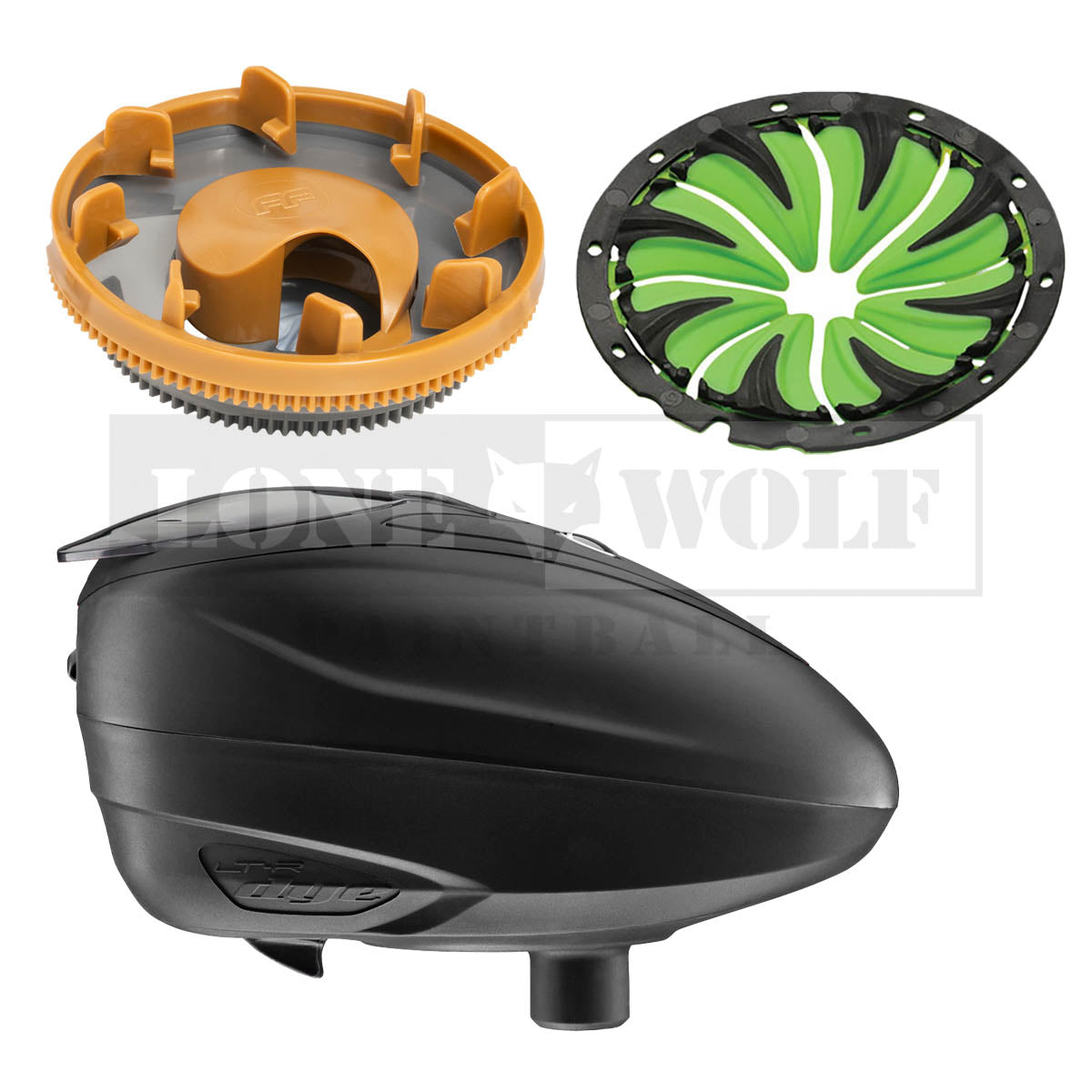 Dye LT-R w/ Funnel Feed System & Quick Feed Combo – Lone Wolf Paintball