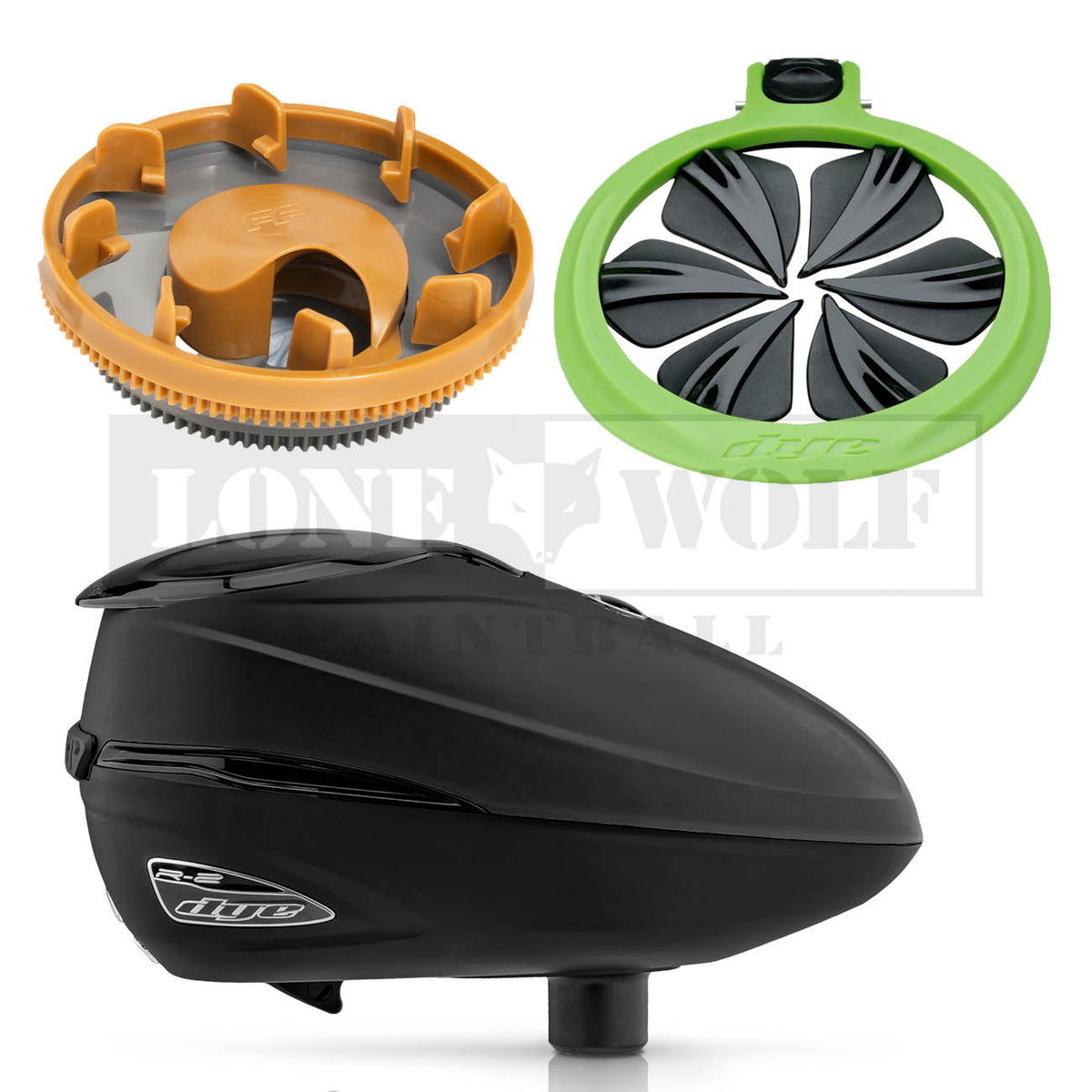 Dye Rotor R2 w/ Funnel Feed System & Quick Feed Combo – Lone Wolf Paintball