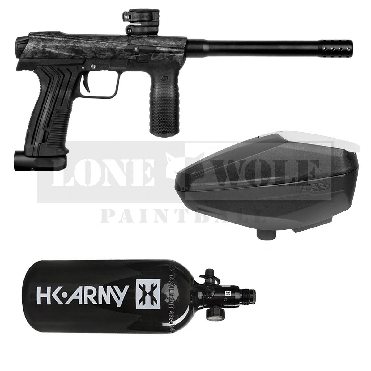 HK Army EMEK 100 Hopper & Tank Combo – Lone Wolf Paintball